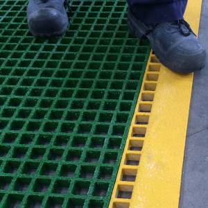 GRP Grating Ramp | Safety Yellow Access Ramp for GRP Flooring