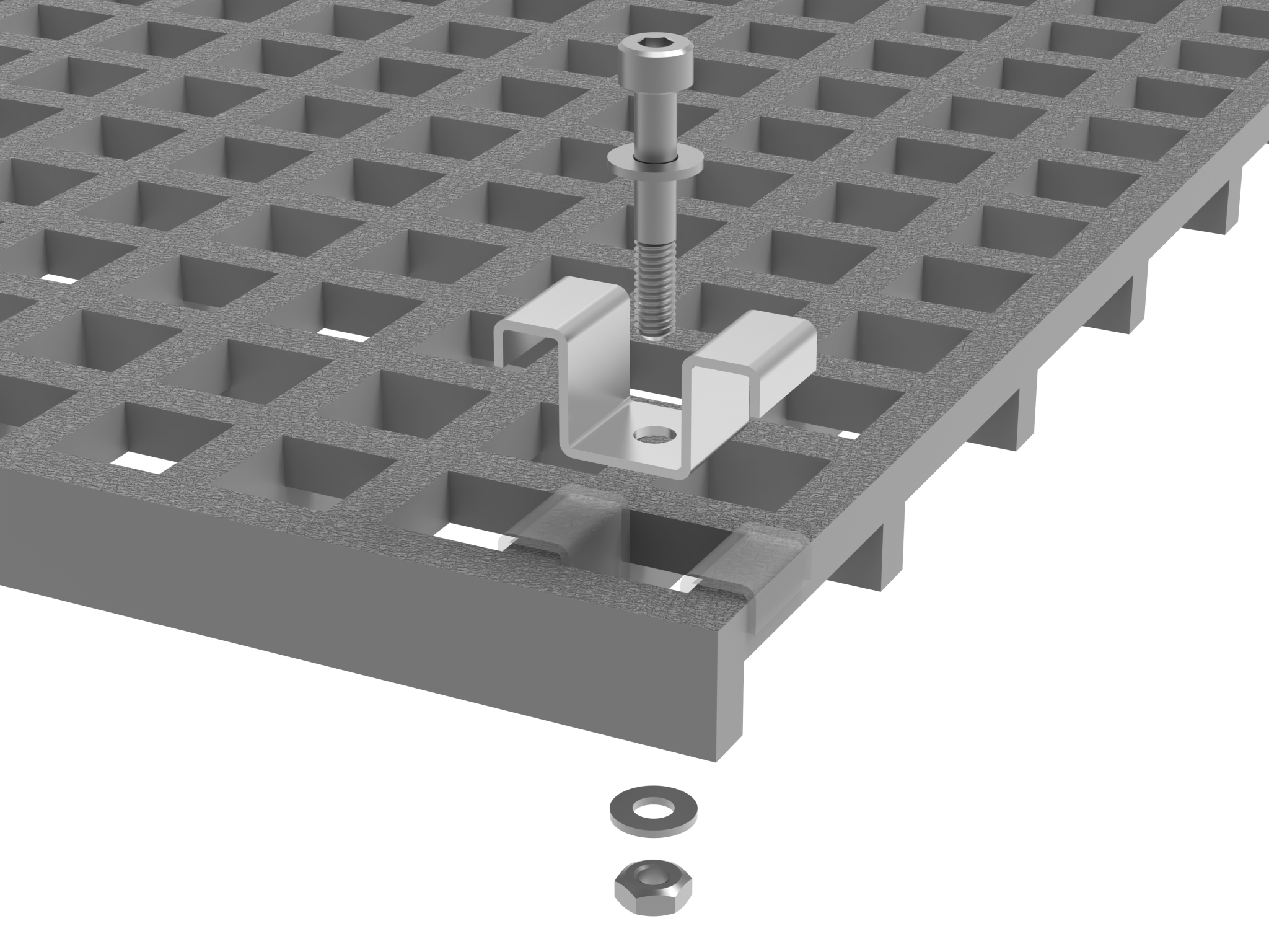 'M' Mini Mesh Fixing Clip Only (8 Pack) - Grating Direct