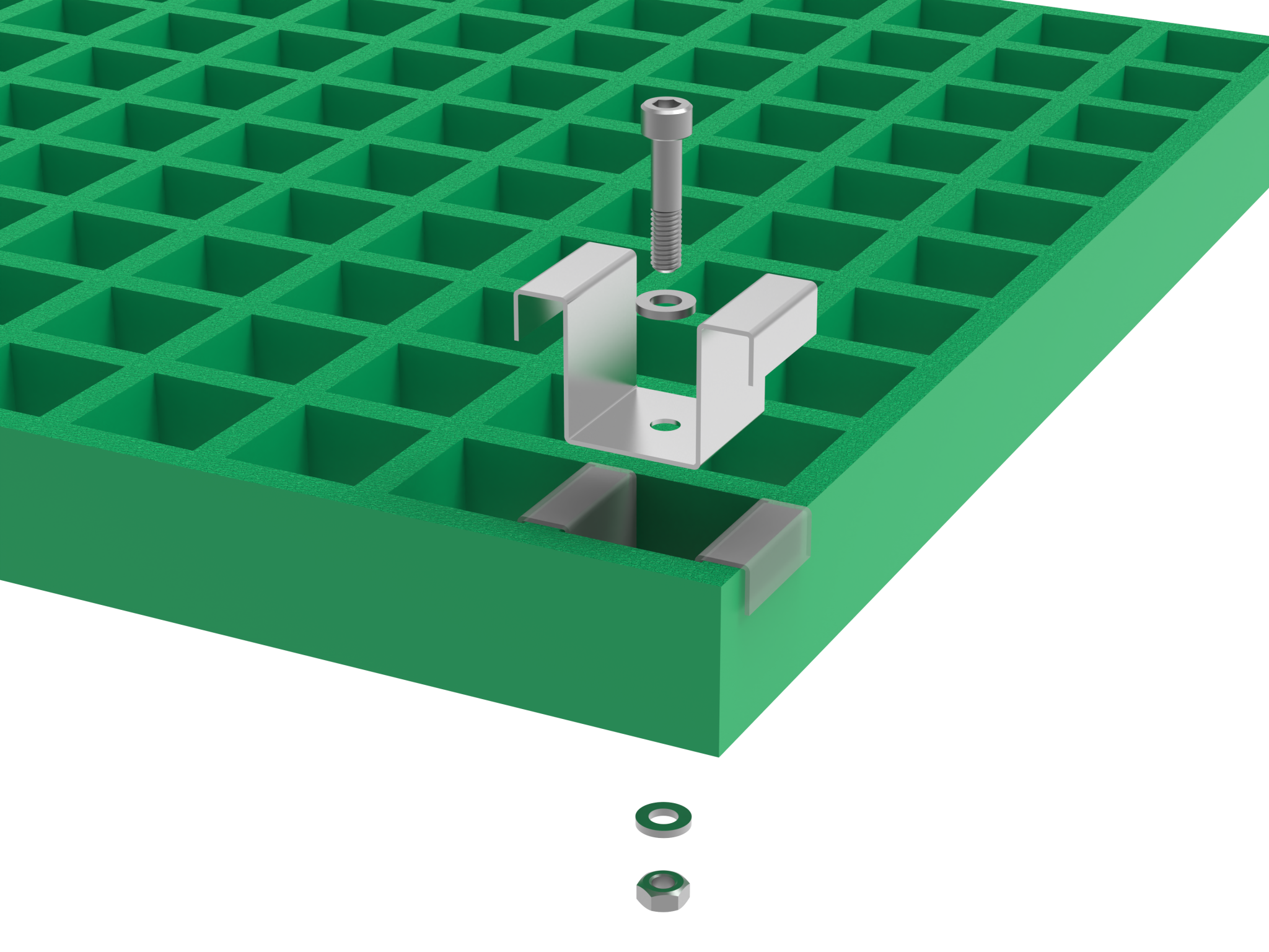 'M' Grating Fixing Clips (8 Pack) - Grating Direct