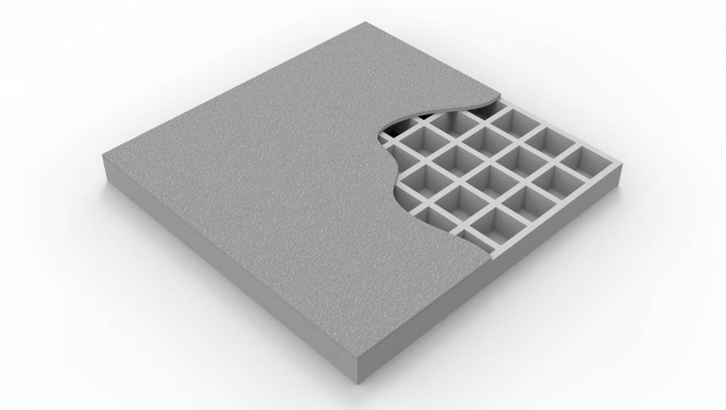 GRP Covered Top Grating 28mm thick - Grating Direct